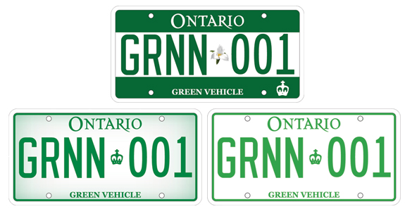 green license plates