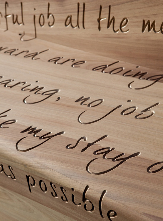 letter bench by boex
