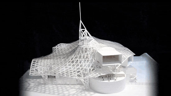 the metz centre pompidou roof structure construction complete