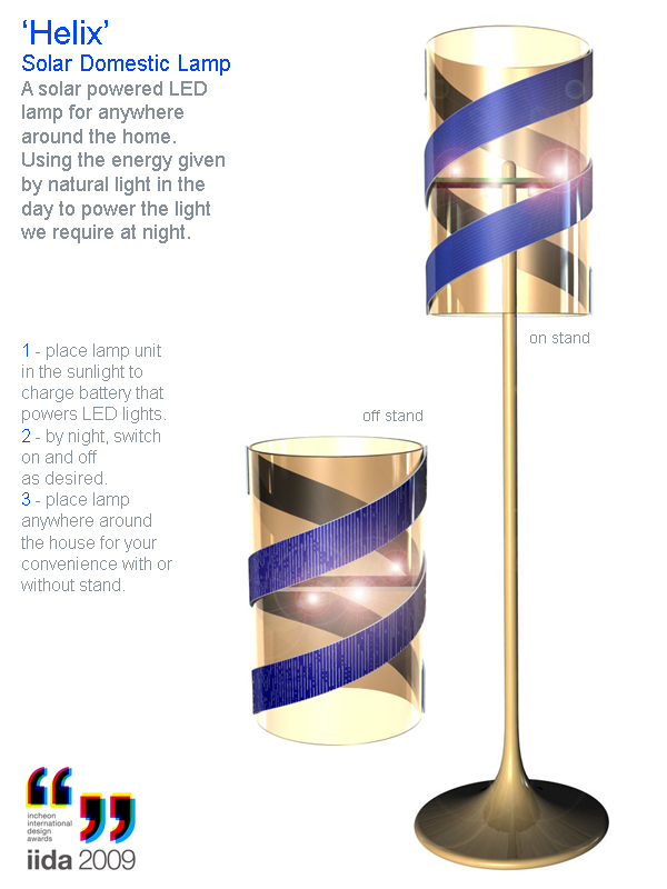 helix solar domestic lamp | designboom.com