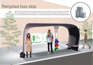 recycled bus stop | designboom.com
