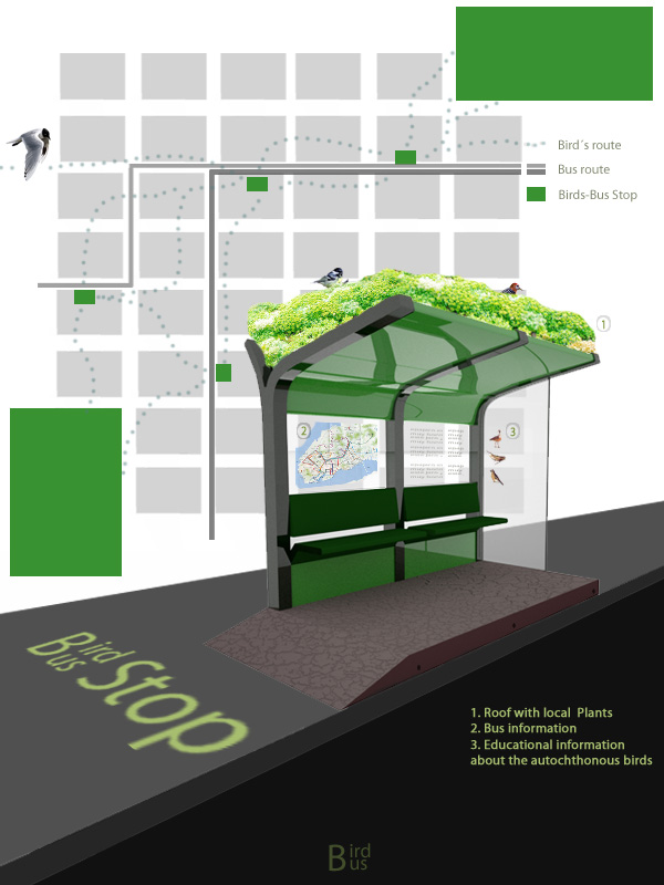 Bird Bus stop | designboom.com
