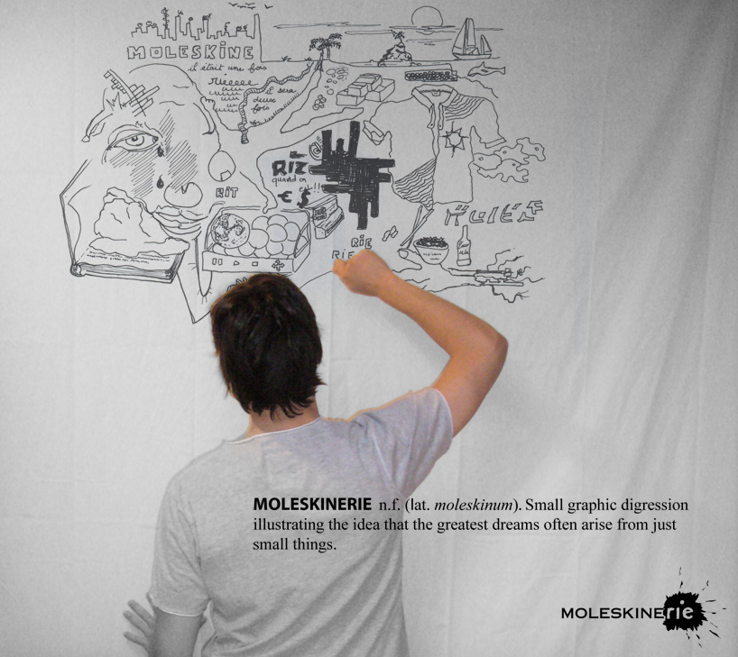 MOLESKINERIE n.f. (lat. moleskinum). Small graphic digression ...
