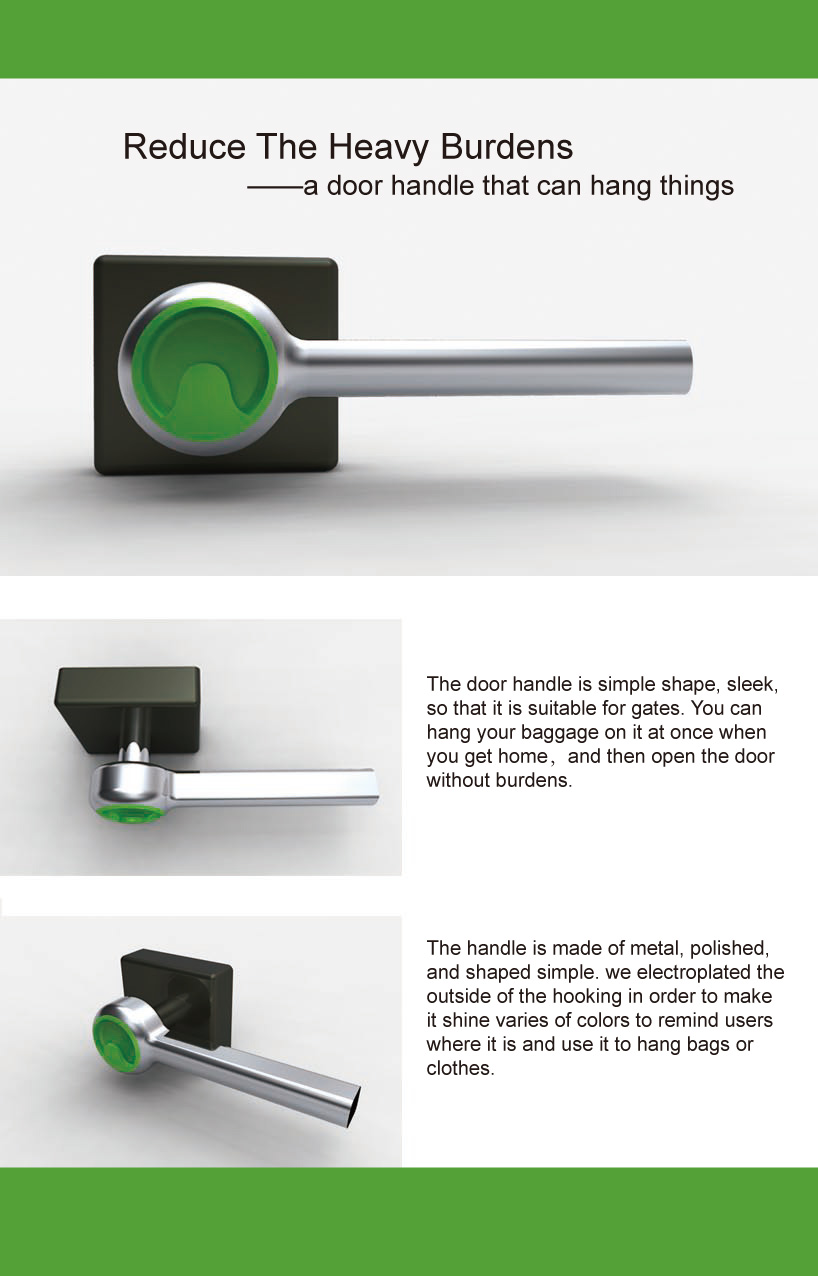 Reduce The Heavy Burdens—a door handle that can hang things ...