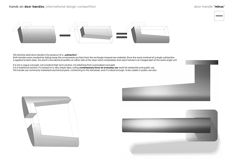 door handle "minus" | designboom.com