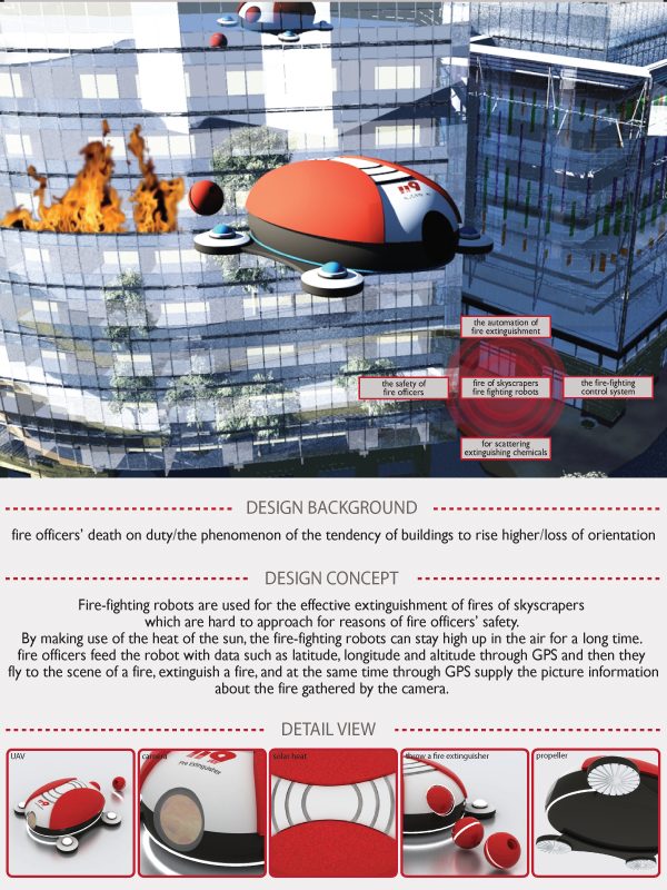 fire fighting robots for extinguishing early stage fires | designboom.com