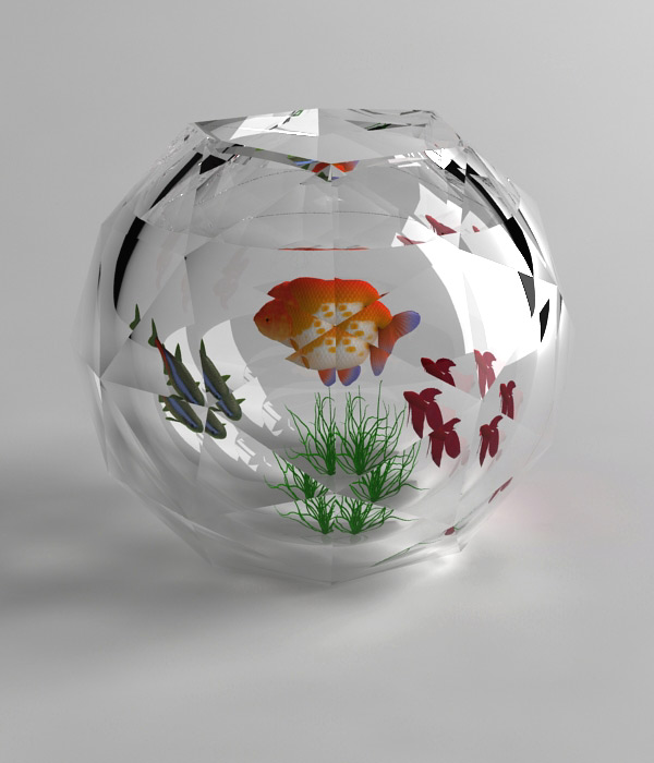 crystal fishbowl | designboom.com