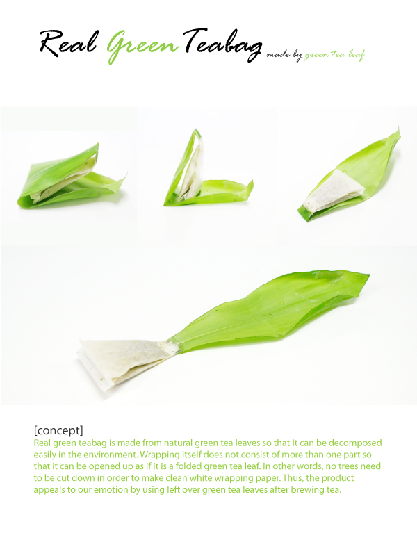 Real Green Teabag | designboom.com