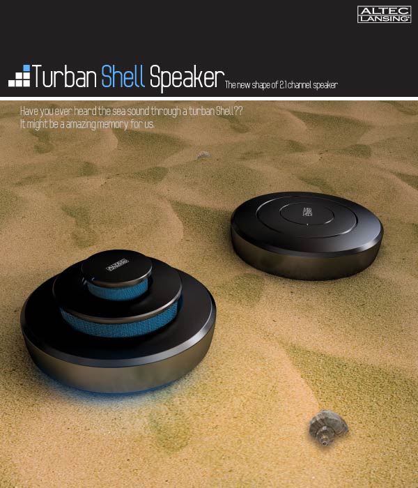 turban shell speaker | designboom.com