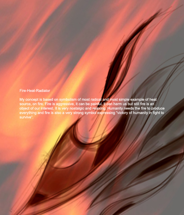 fire heat radiator | designboom.com