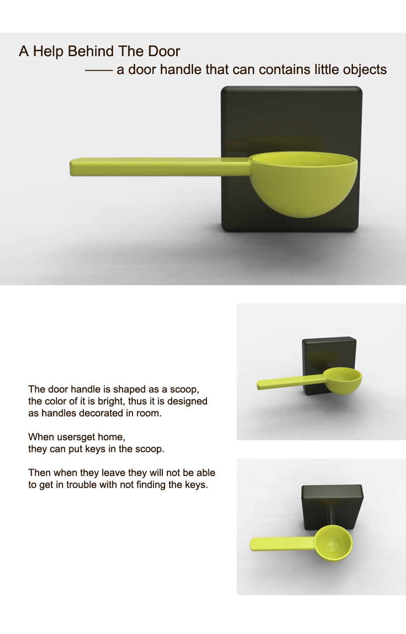 A Help Behind The Door a door handle that can contains little objects ...