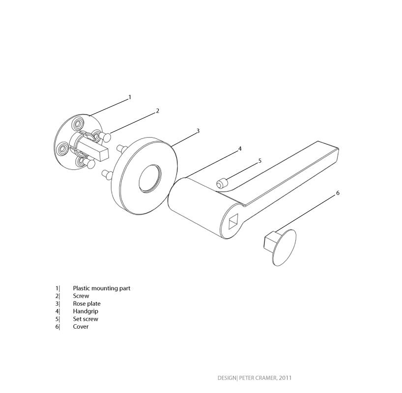door handle by peter cramer | designboom.com