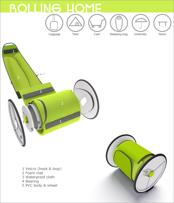 rolling home | designboom.com