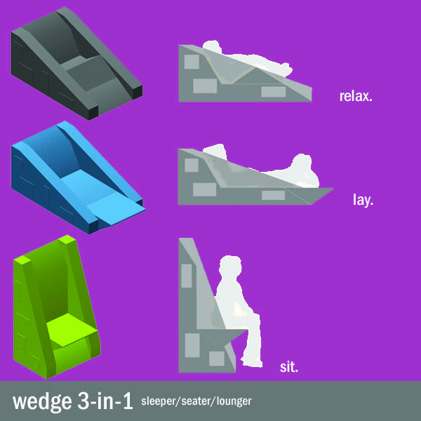wedge 3 in 1 | designboom.com