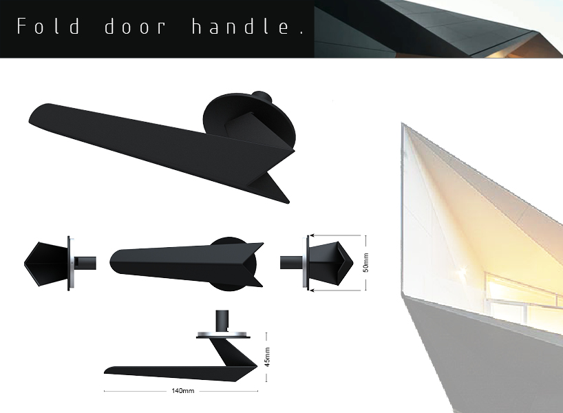 Fold door handle | designboom.com