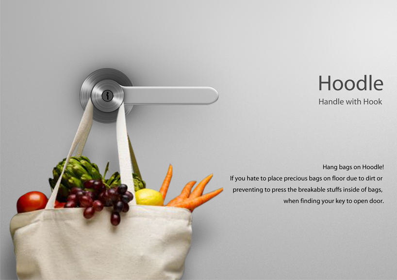 hoodle handle with hook | designboom.com