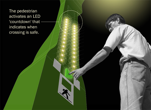 led crossing guide | designboom.com