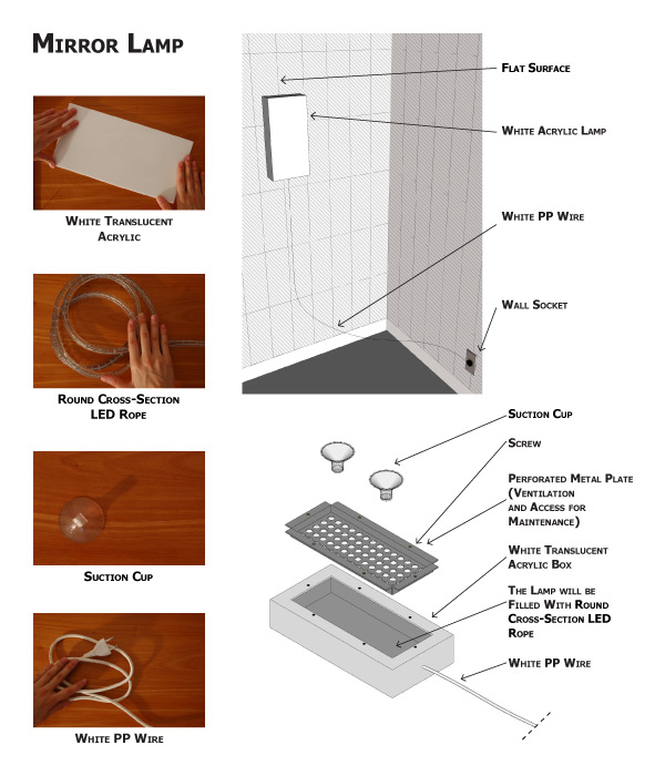 mirror lamp | designboom.com