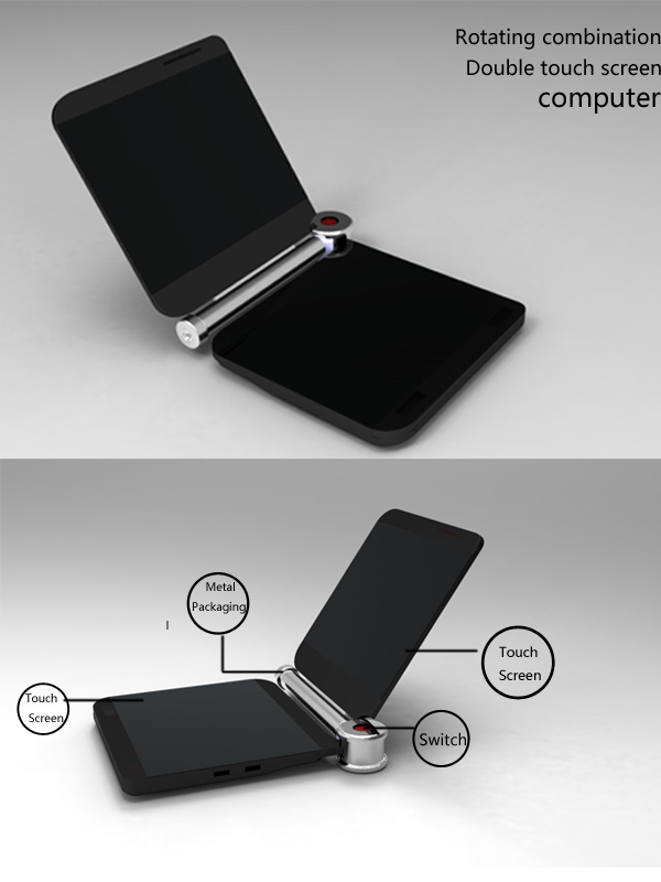 imagine dual touch screen computer | designboom.com