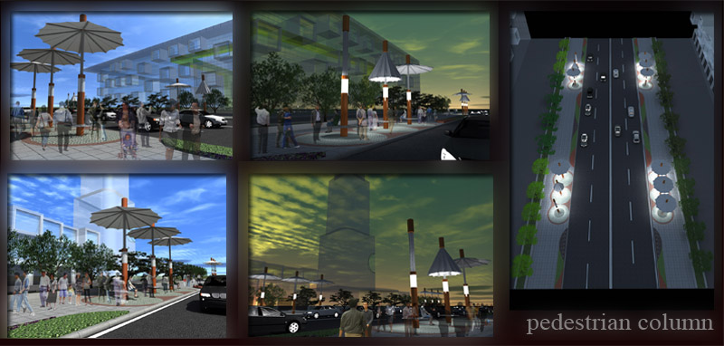 pedestrian column | designboom.com