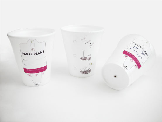 party plant cups | designboom.com