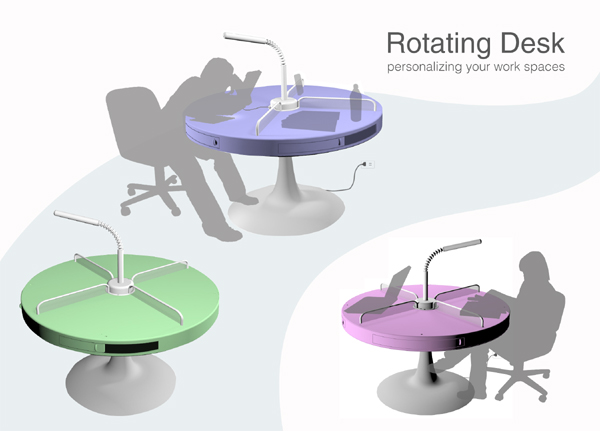 rotating desk | designboom.com