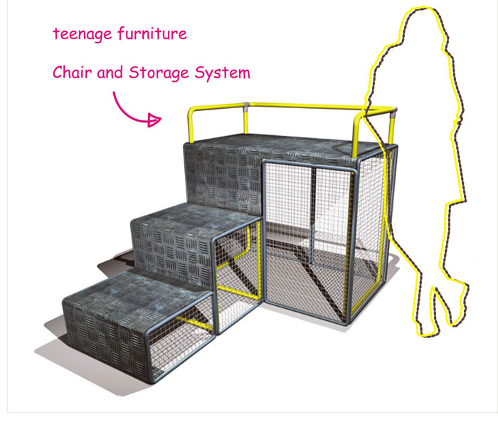 chair&storage system | designboom.com