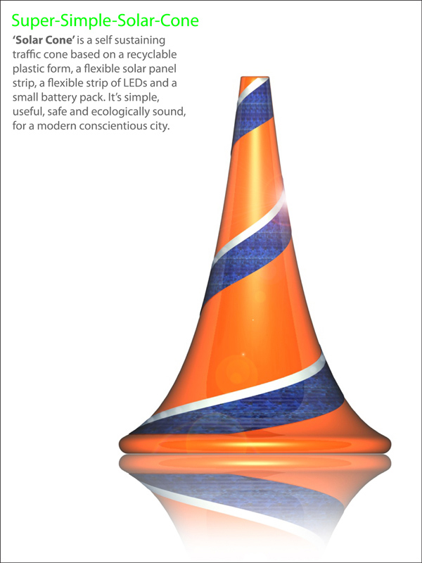 super simple solar cone | designboom.com