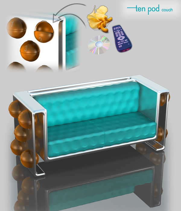 ten pod couch | designboom.com
