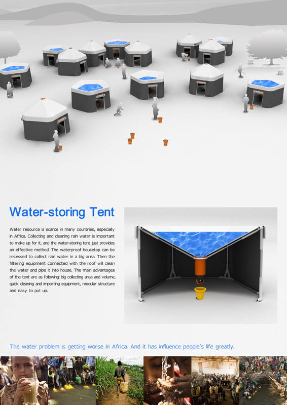 water storing tent | designboom.com