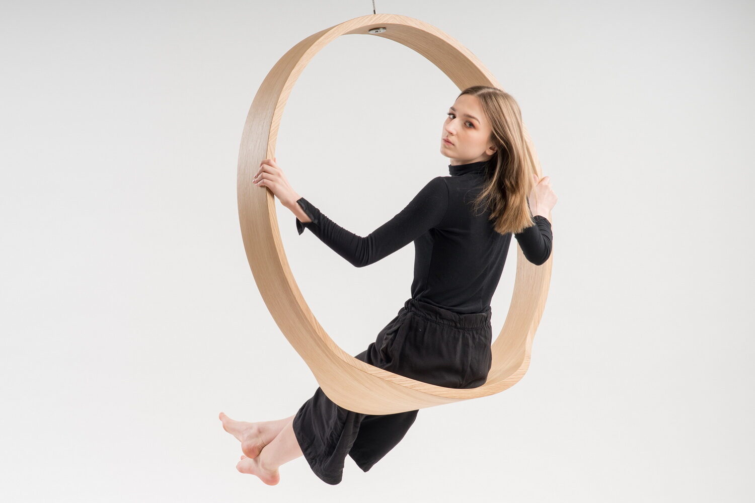 Circle swing rocking chairs N.1 , four colors natural , black, white ...