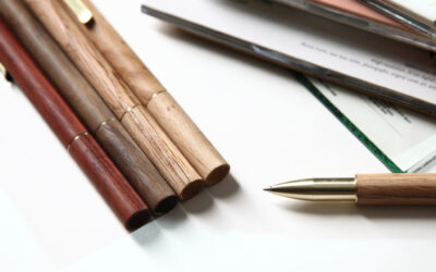 retro-essential wood pen & eco-essential bamboo pen | designboom shop
