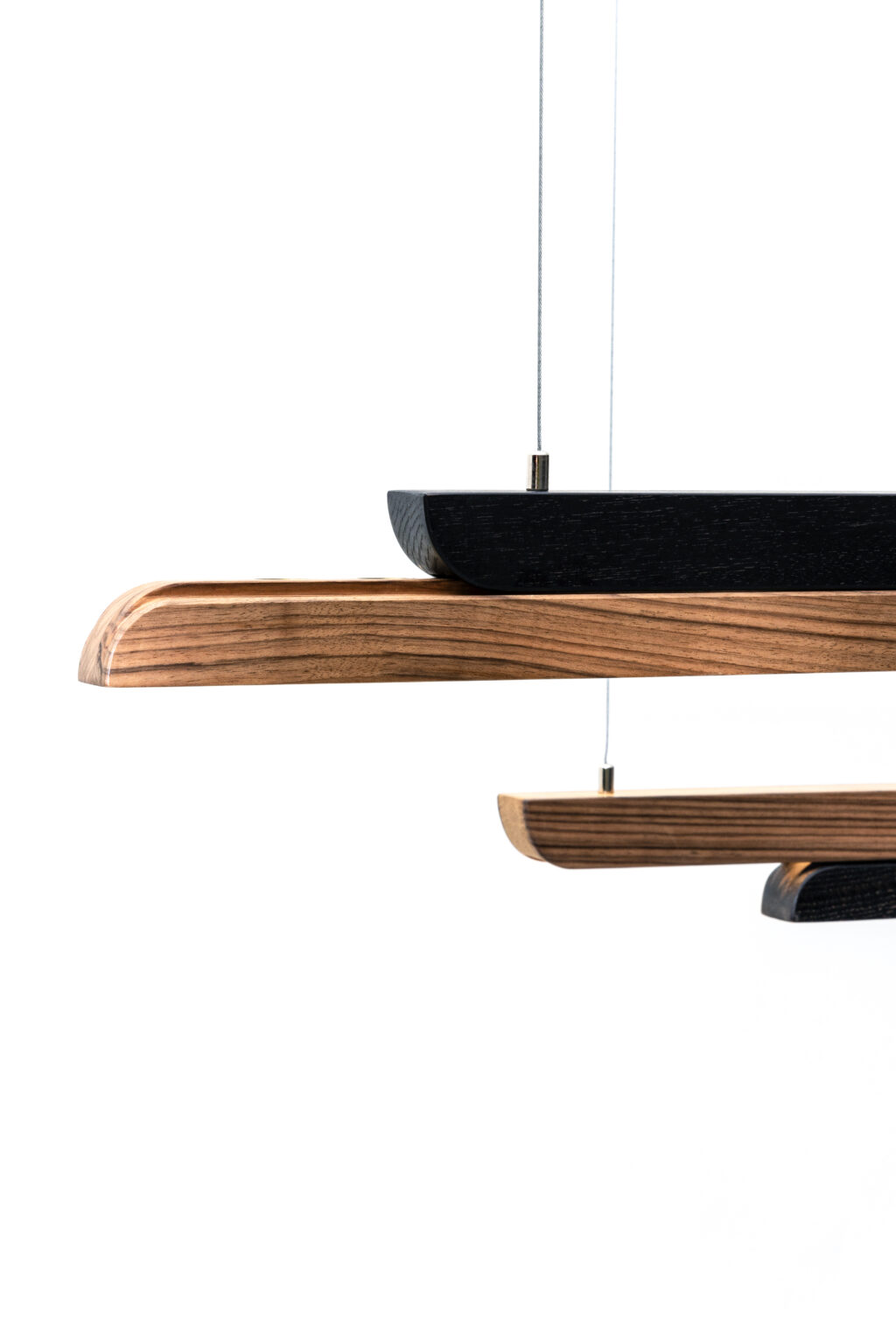 MOONO Sliding Lighting – Sculptural Oak & Walnut Light with Adjustable ...