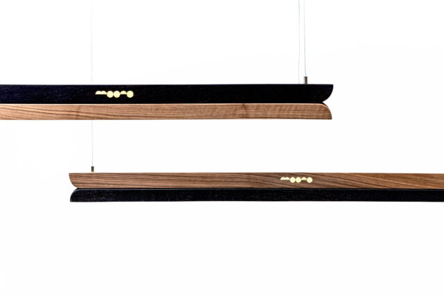 MOONO Sliding Lighting – Sculptural Oak & Walnut Light with Adjustable ...