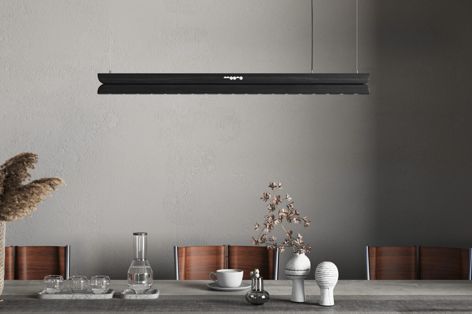 MOONO Sliding Lighting – Sculptural Oak & Walnut Light with Adjustable ...