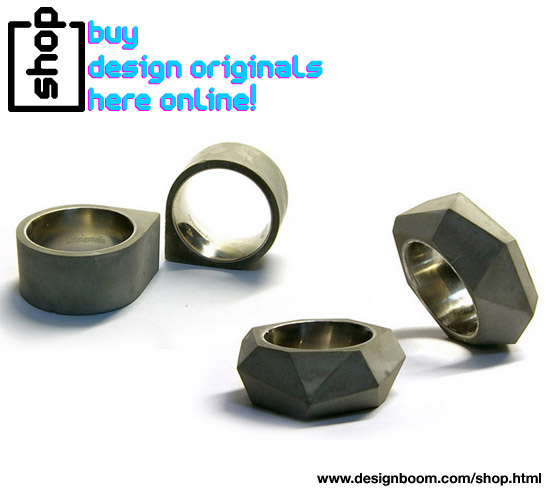 concrete rings at the designboom shop