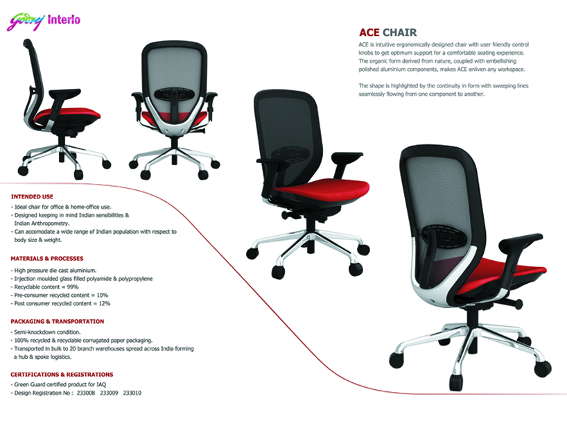 ace workstation chair range | designboom.com