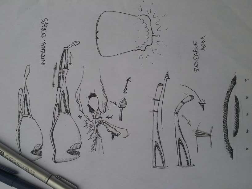 Retractable arm system Design | designboom.com