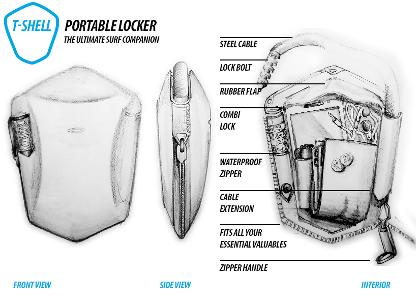 T-Shell Portable Locker | designboom.com