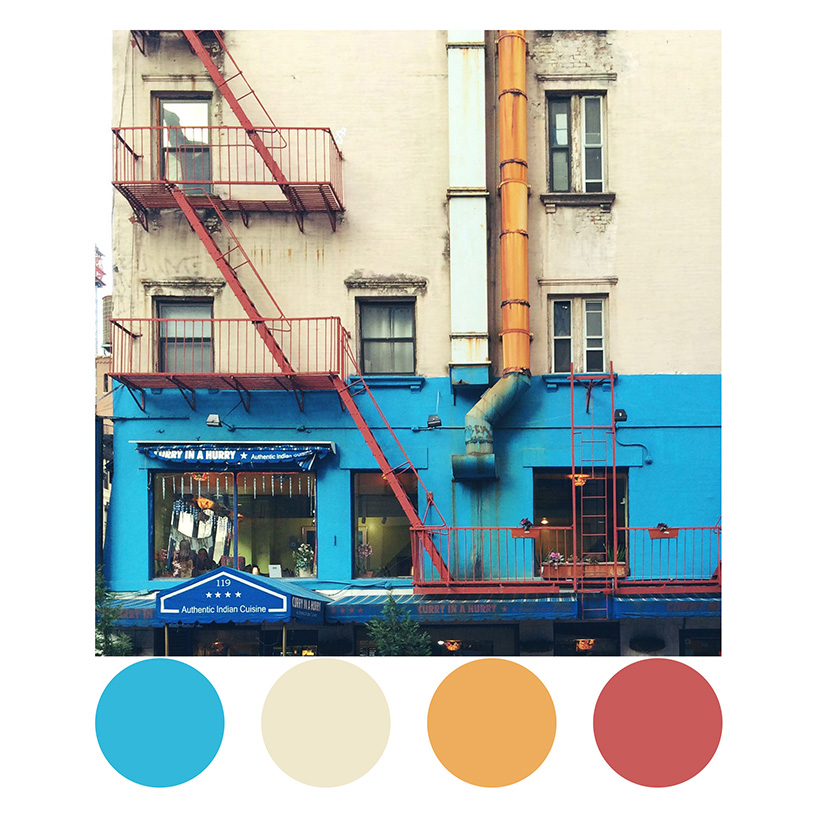 andrew bly distills the streets of new york city into color palettes