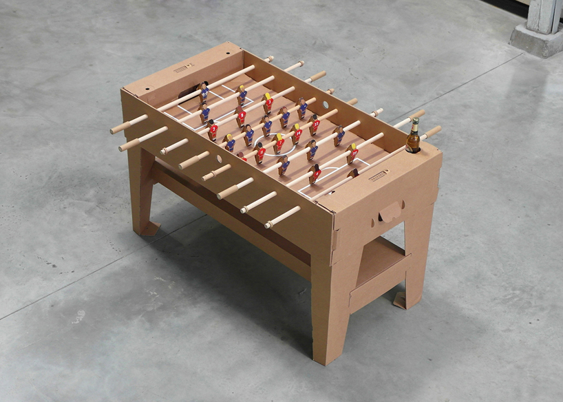kartoni cardboard foosball table by kickpack