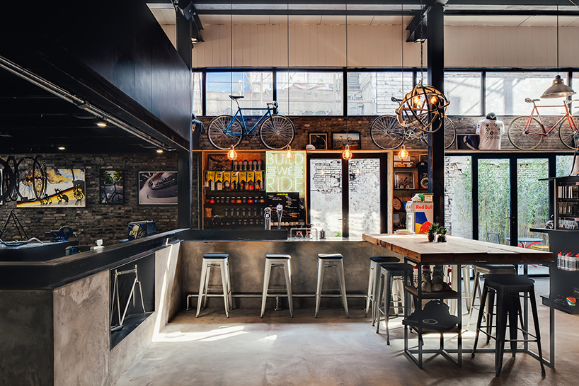 linehouse renovates raw interior for factory 5 bicycles