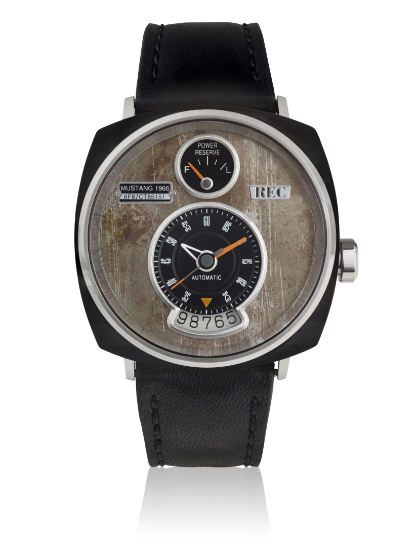 REC designs the P-51 watch made from recycled mustang car