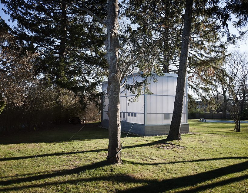 TBD architecture nestles couple's art studio into a tree line in new york