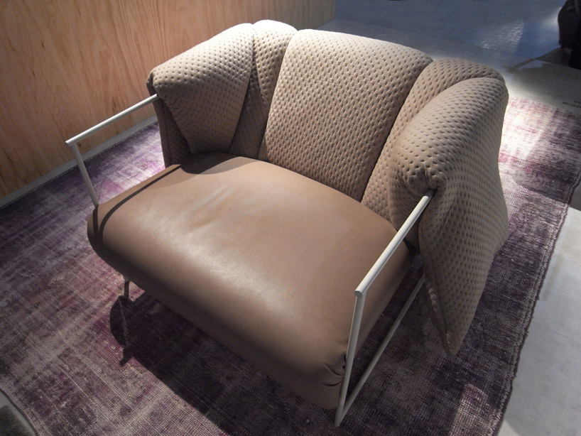 nendo folds upholstery cushions to shape zabuton chair for moroso