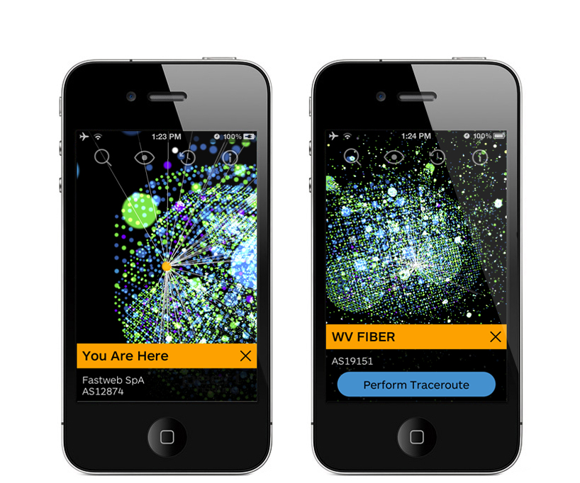 visualize an interactive map of the internet with an app by steamclock ...