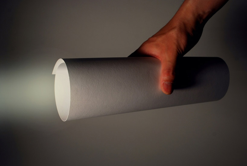 paper LED torch light by kazuhiro yamanaka