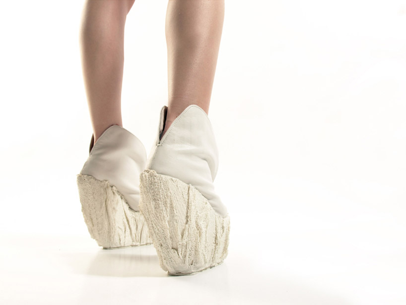 laura papp's porcelain shoes look like the sagrada familia