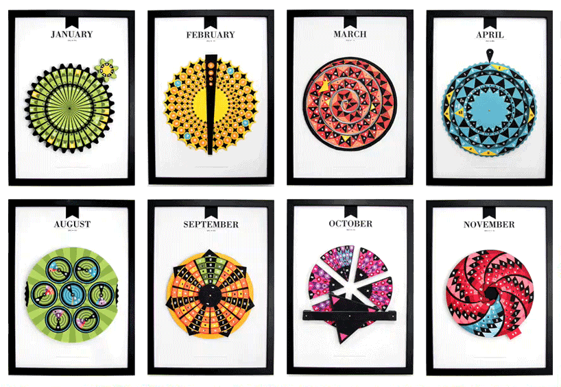 pattern matters: pop-up, pull-out calendars made from paper