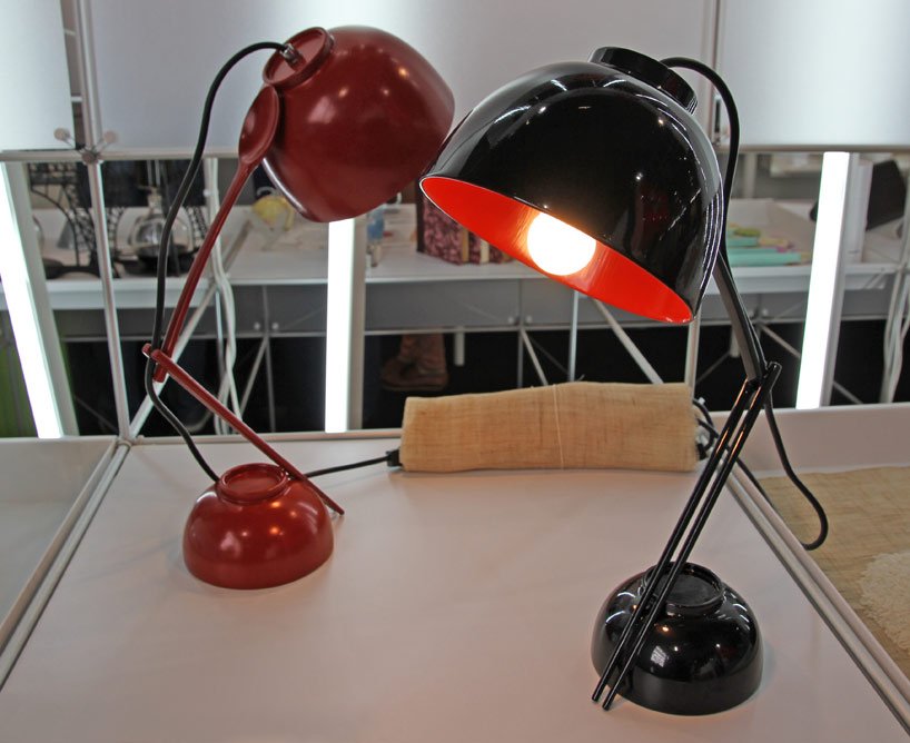 ban-sang tableware lamp made with chopsticks, bowls + spoon